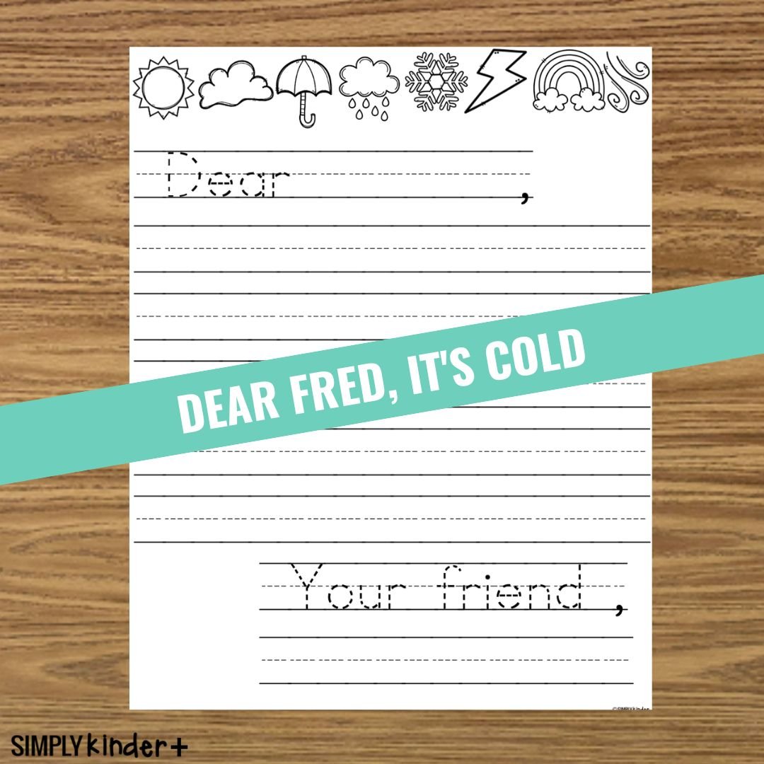 Weather Word Bank Writing Center - Simply Kinder + Printable Membership