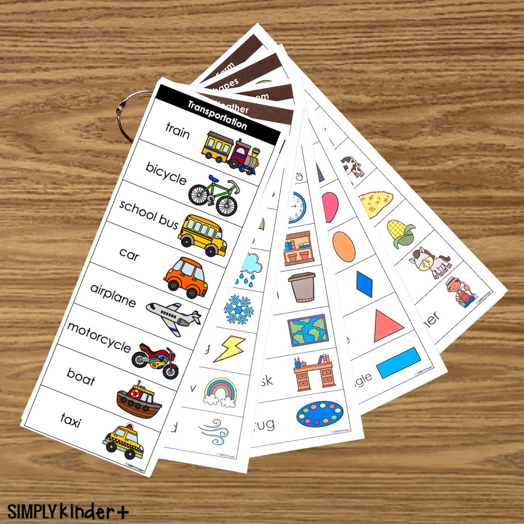 Transportation Word Bank Writing Center - Simply Kinder + Printable ...