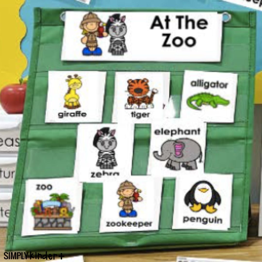 At The Zoo Word Bank Writing Center - Simply Kinder + Printable Membership