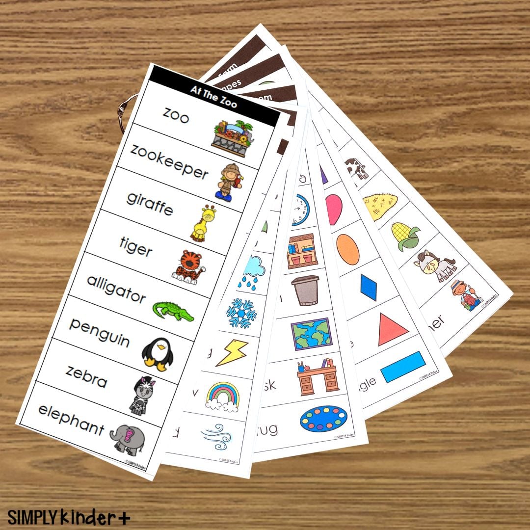 At The Zoo Word Bank Writing Center - Simply Kinder + Printable Membership