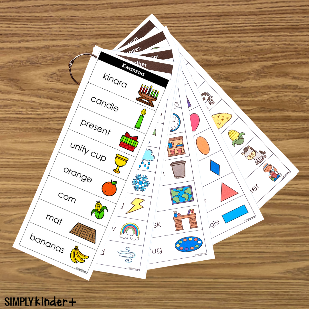 Kwanzaa Word Bank Writing Center - Simply Kinder + Printable Membership