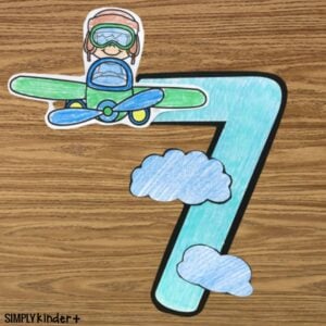 Number 7 (Seven) Craft - Simply Kinder Plus