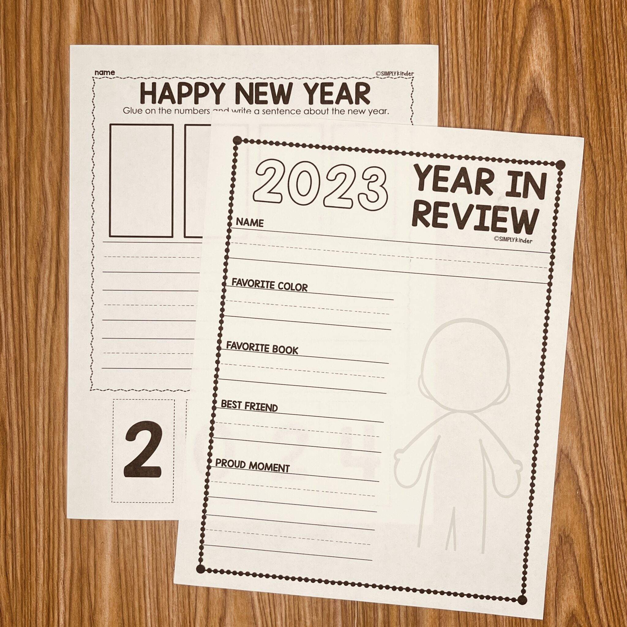 Year in Review- "Noon" Years Editable New Year Activities - Simply ...