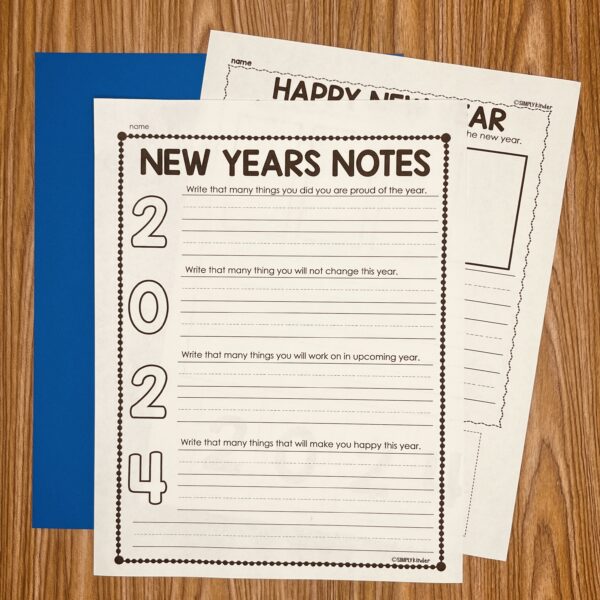 New Year Notes- "Noon" Years New Year Activities - Simply Kinder ...