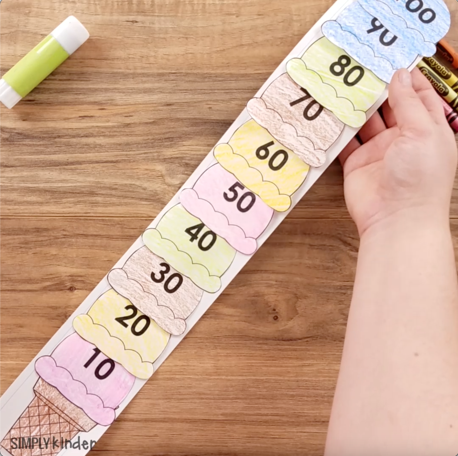 100th Day Ice Cream - 100th Day of School Activities - Simply Kinder ...