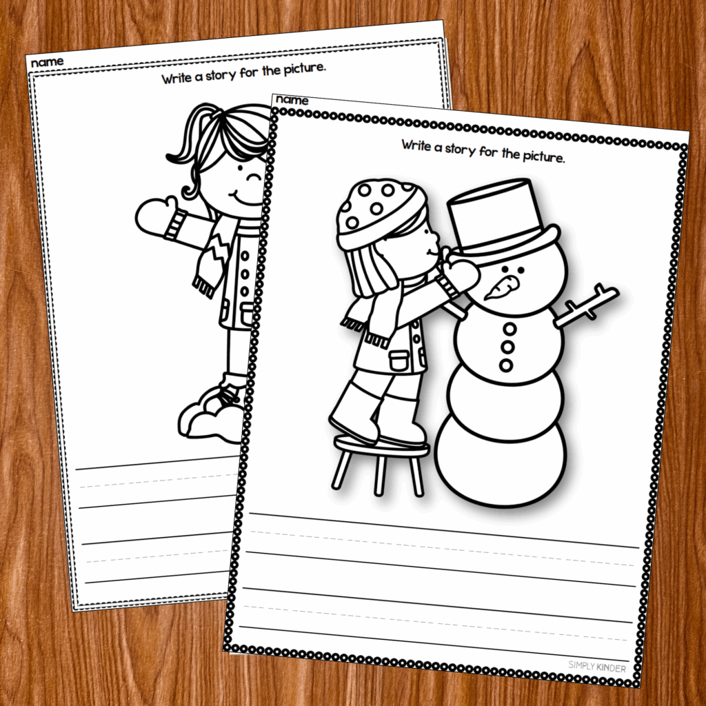 Winter Writing Picture Prompts No-Prep Winter Printables - Simply ...