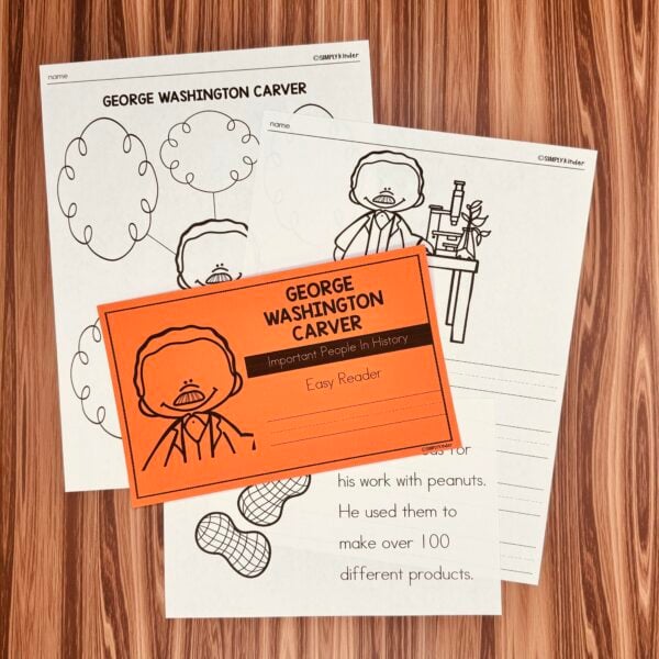George Washington Carver Easy Reader & Activities - Simply Kinder ...