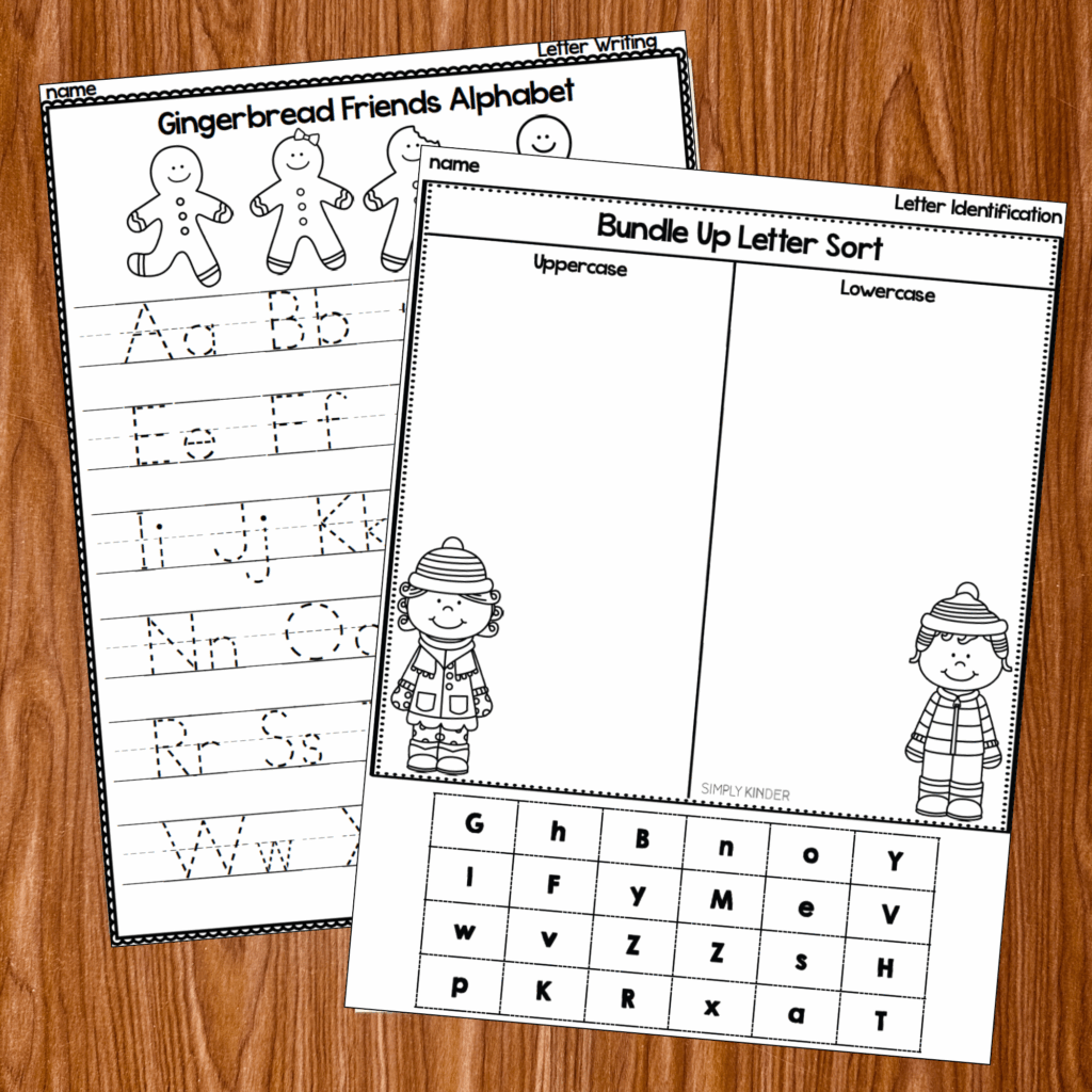No-Prep Winter Alphabet Printable - Simply Kinder + Printable Membership
