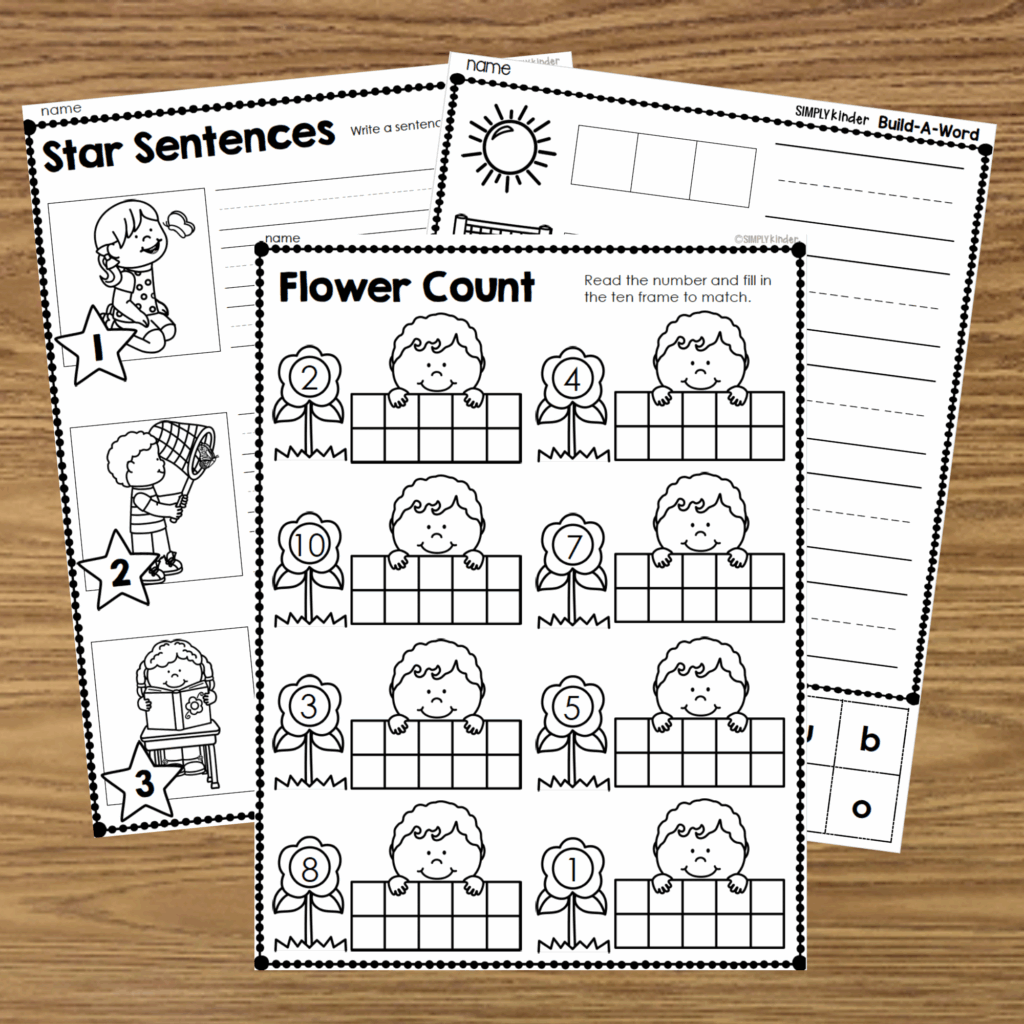 Spring No Prep Printables - Simply Kinder + Printable Membership