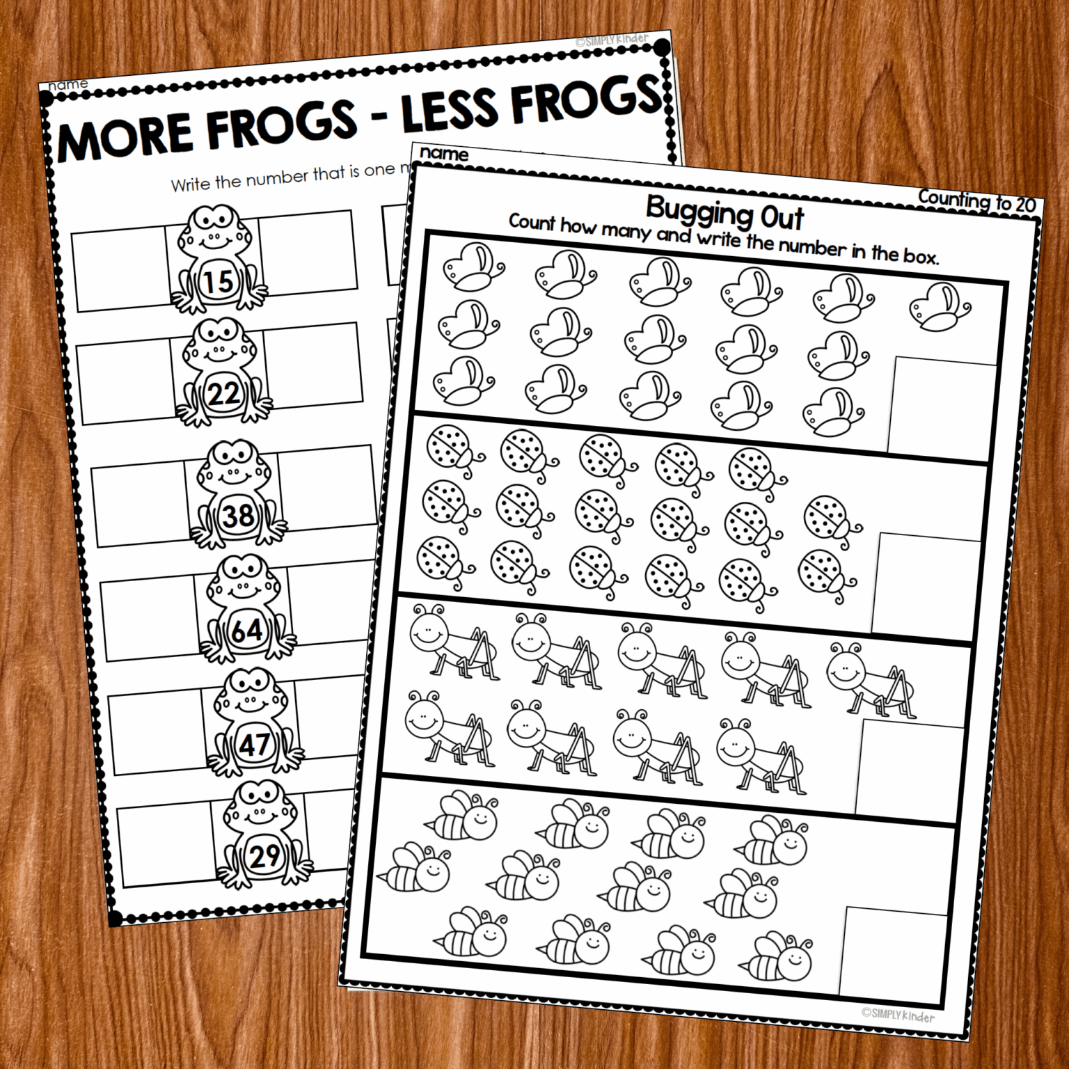 Spring No Prep Counting Printable - Simply Kinder + Printable Membership