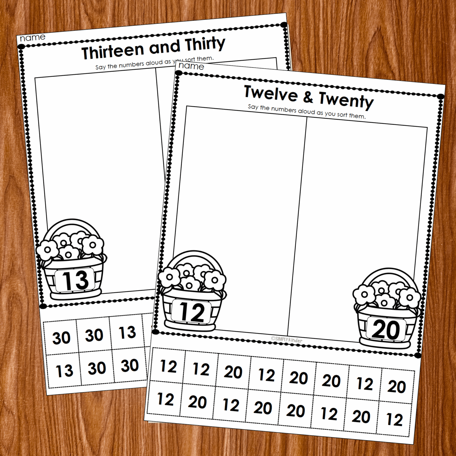 Spring No Prep Number Confusion Printables - Simply Kinder + Printable ...