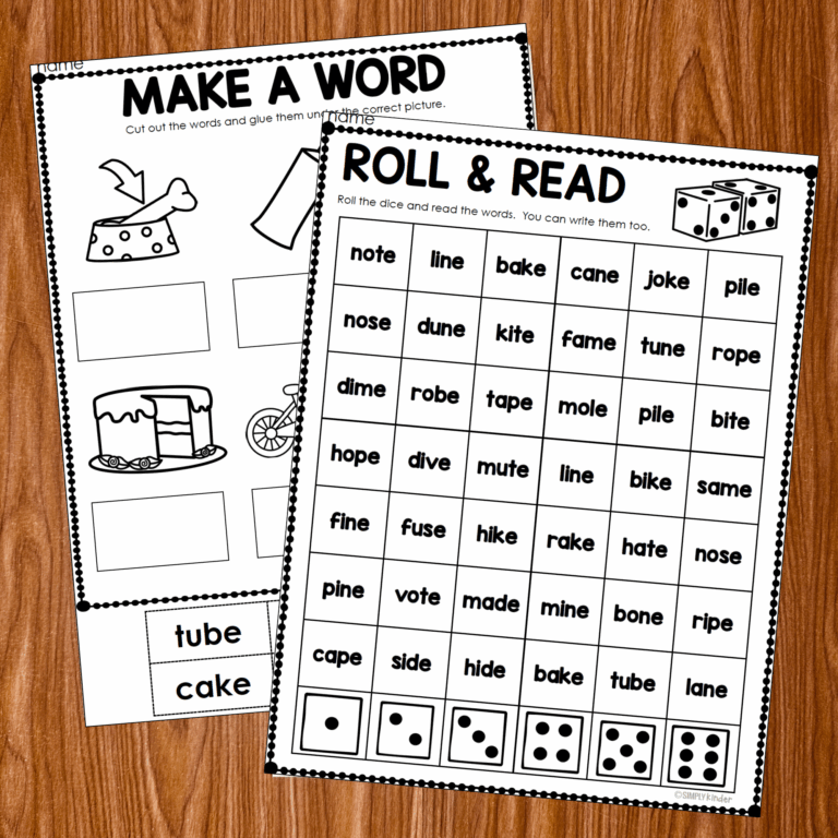 Spring No Prep CVCe Printables - Simply Kinder + Printable Membership