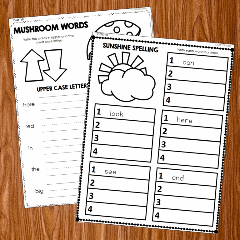 Spring No Prep Sight Word Printables - Simply Kinder + Printable Membership