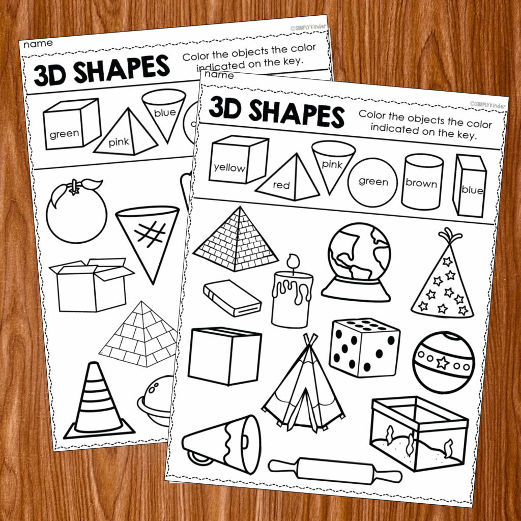 Spring No Prep Shapes Printables - Simply Kinder + Printable Membership