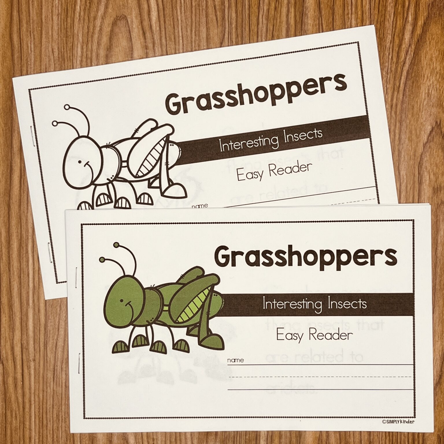Grasshopper Easy Reader & Activities, Insects & Bugs - Simply Kinder ...