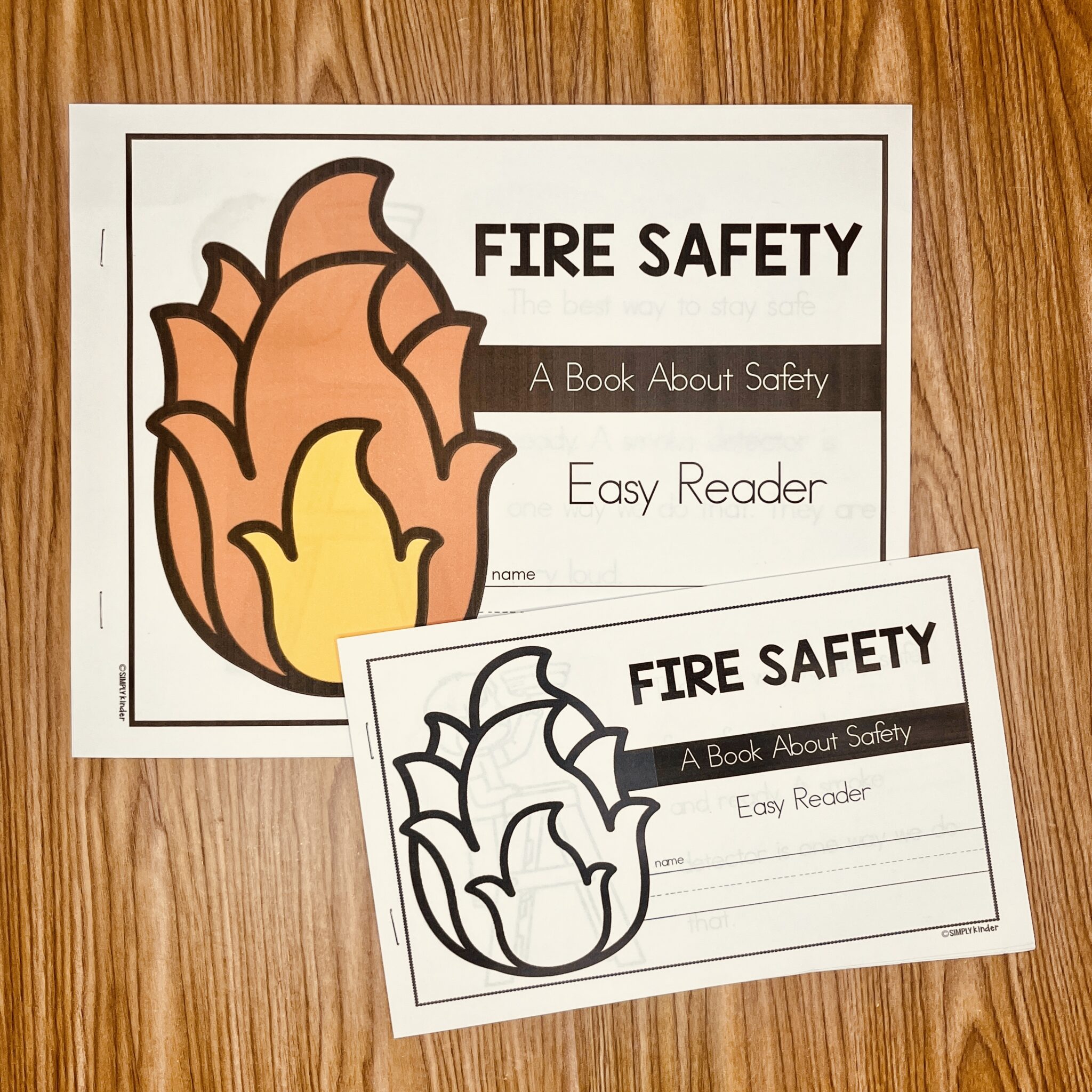 Fire Safety Easy Reader - Simply Kinder + Printable Membership