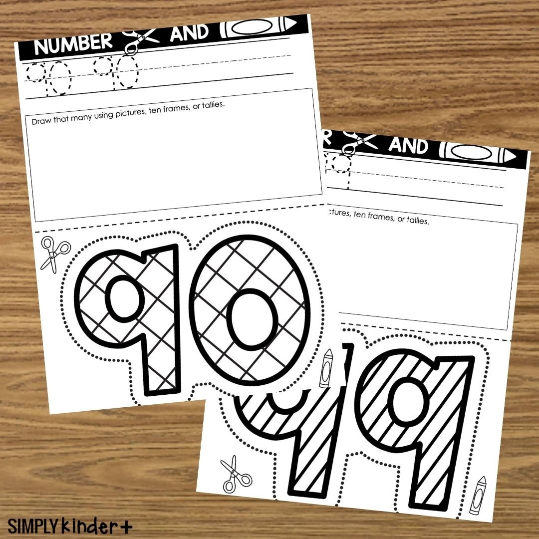 Number 90-99 Cut and Paste - Simply Kinder Plus