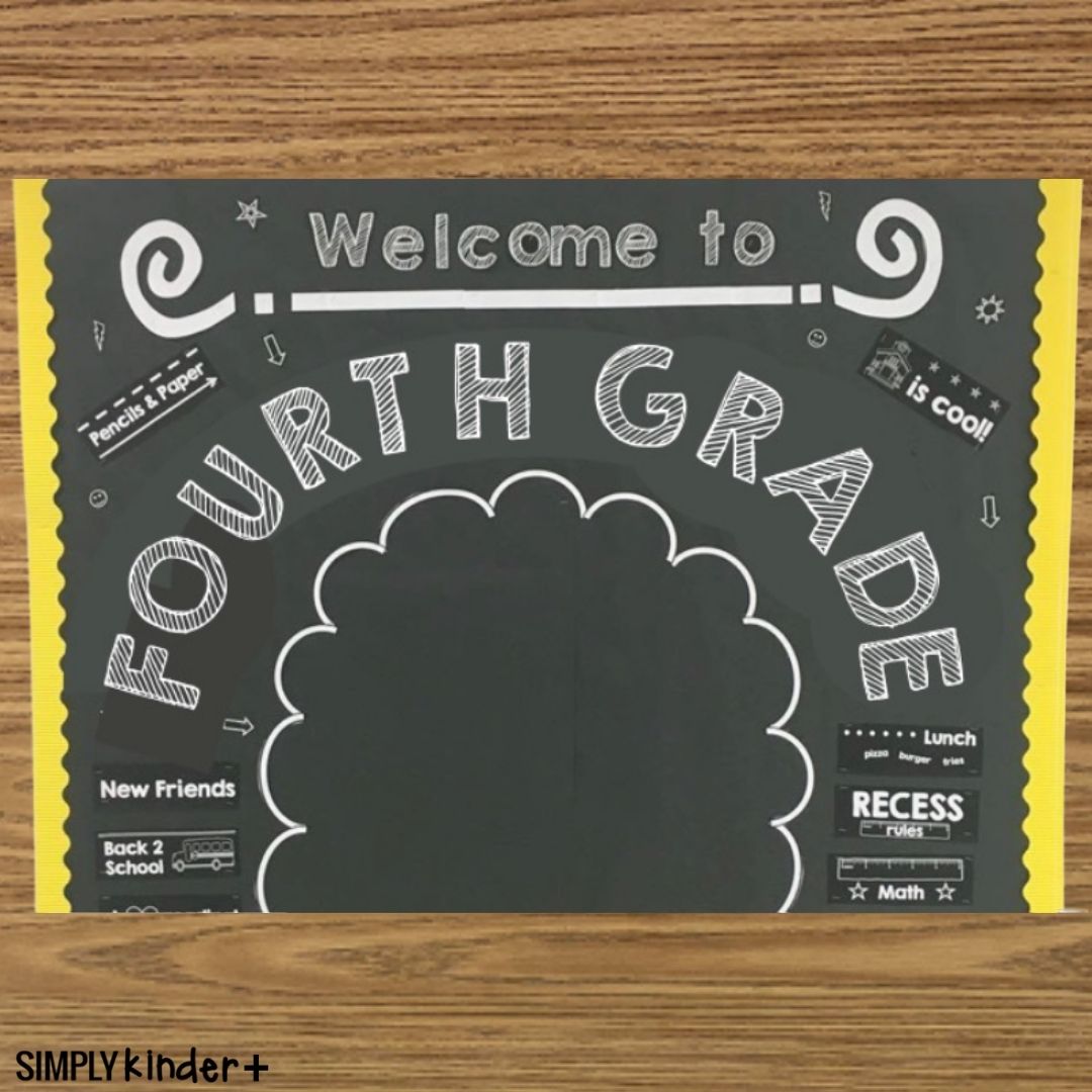 Chalkboard Bulletin Board Fourth Grade - Simply Kinder Plus