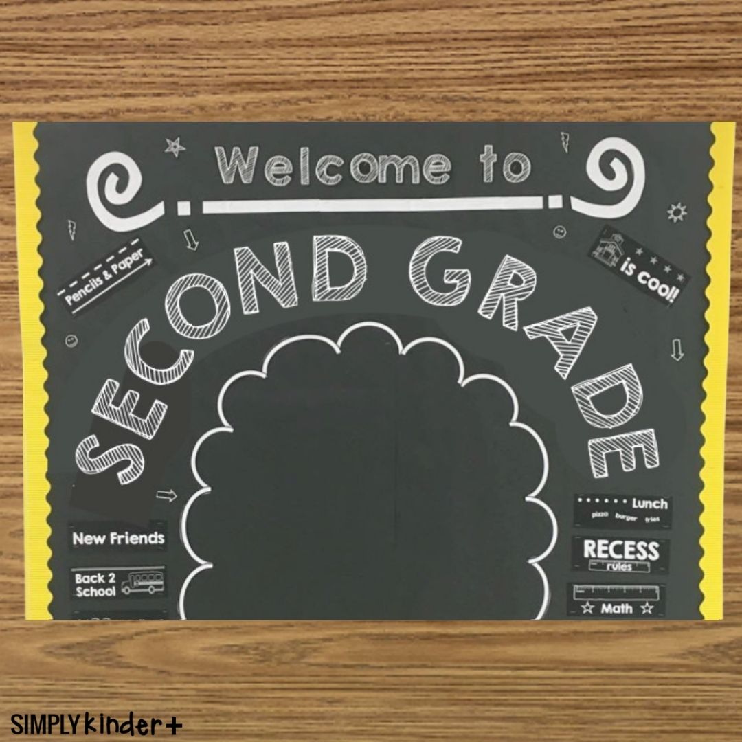 Chalkboard Bulletin Board Second Grade - Simply Kinder + Printable ...