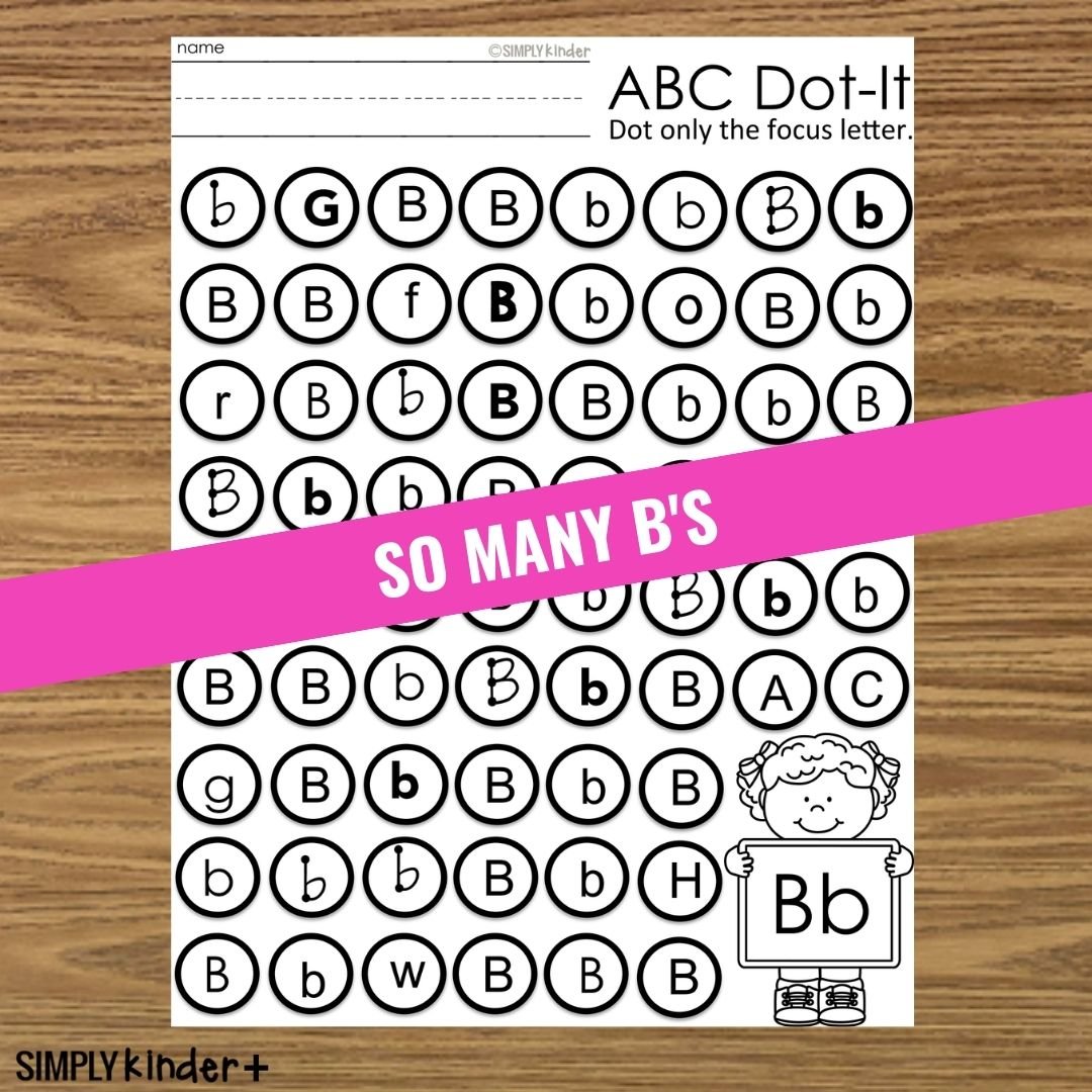 Letter B Dot It - Simply Kinder + Printable Membership