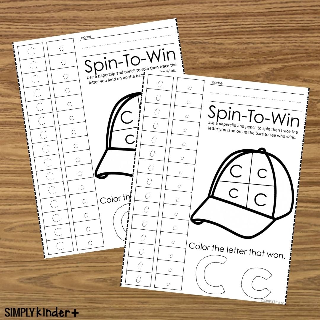 Letter C Spin To Win - Simply Kinder + Printable Membership