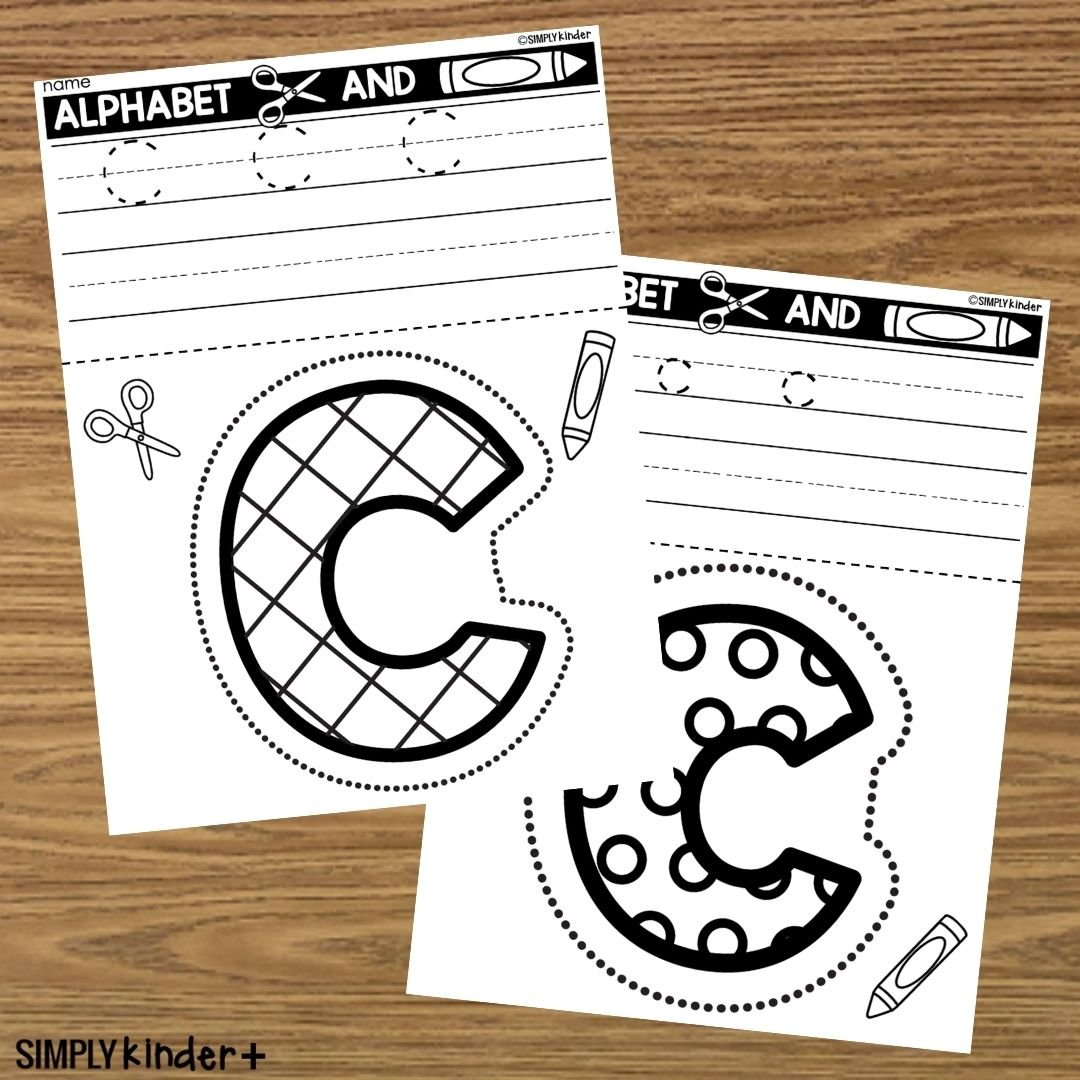 Letter C Cut and Color - Simply Kinder + Printable Membership