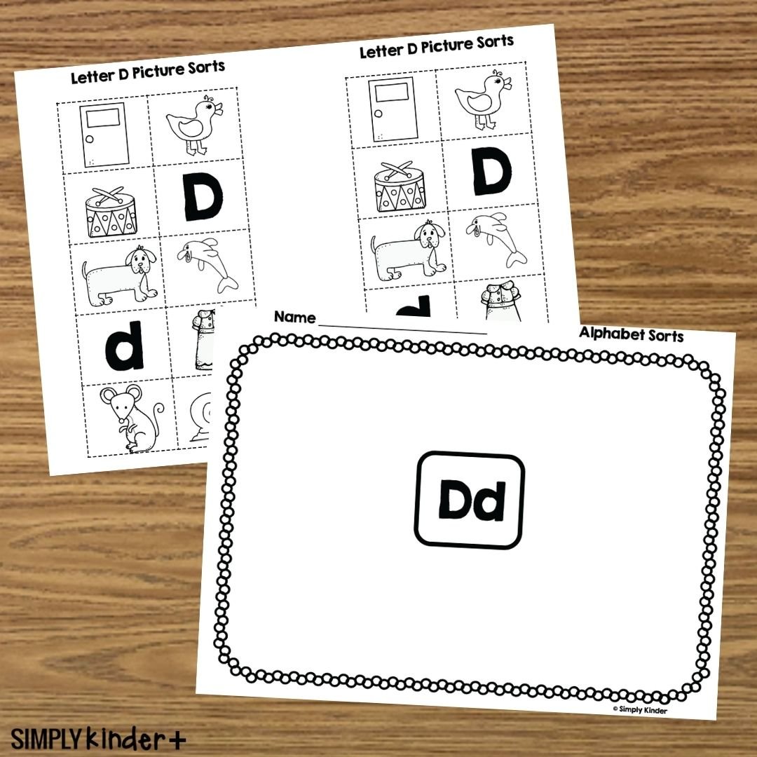 Letter D Alphabet Sort - Simply Kinder + Printable Membership
