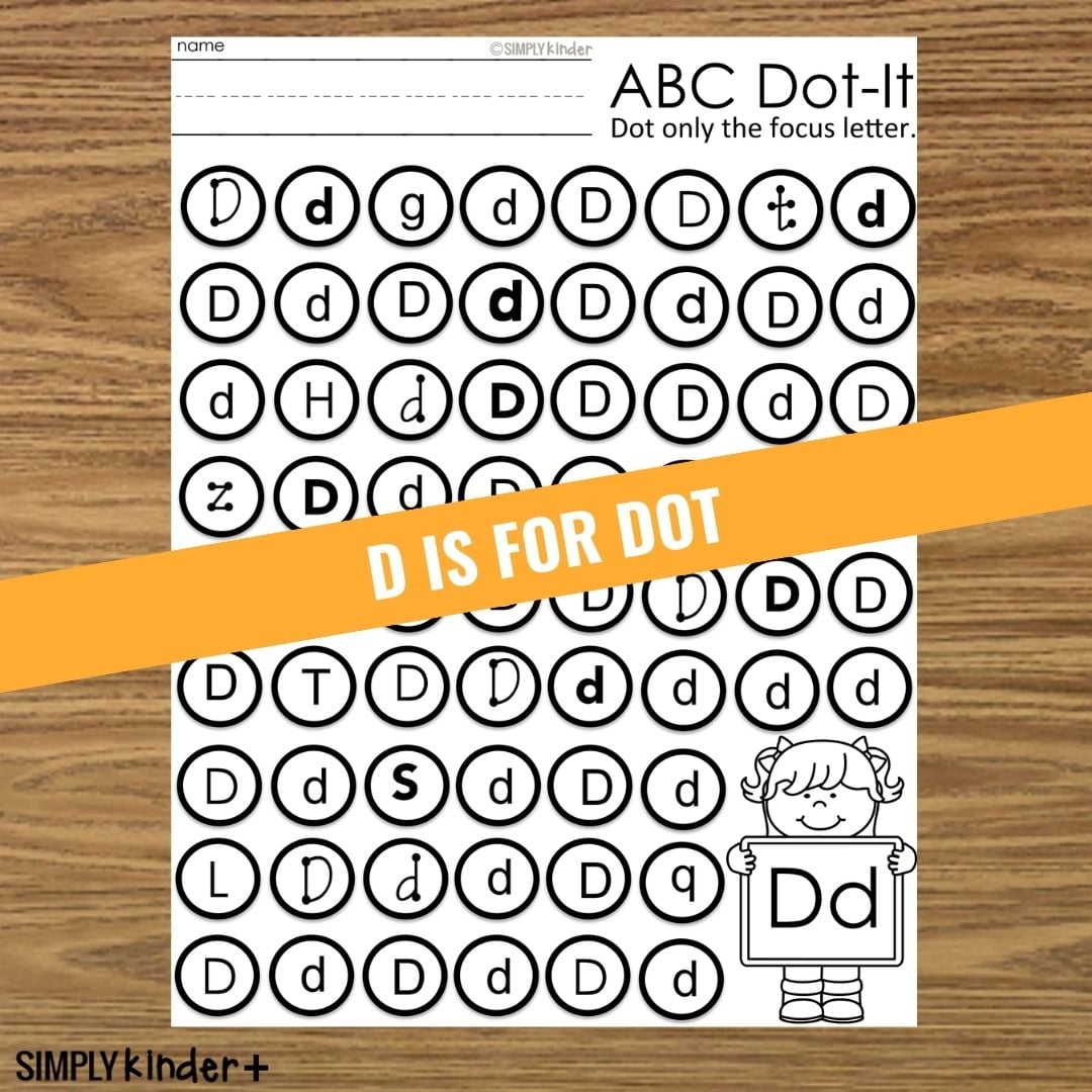 Letter D Dot It - Simply Kinder + Printable Membership