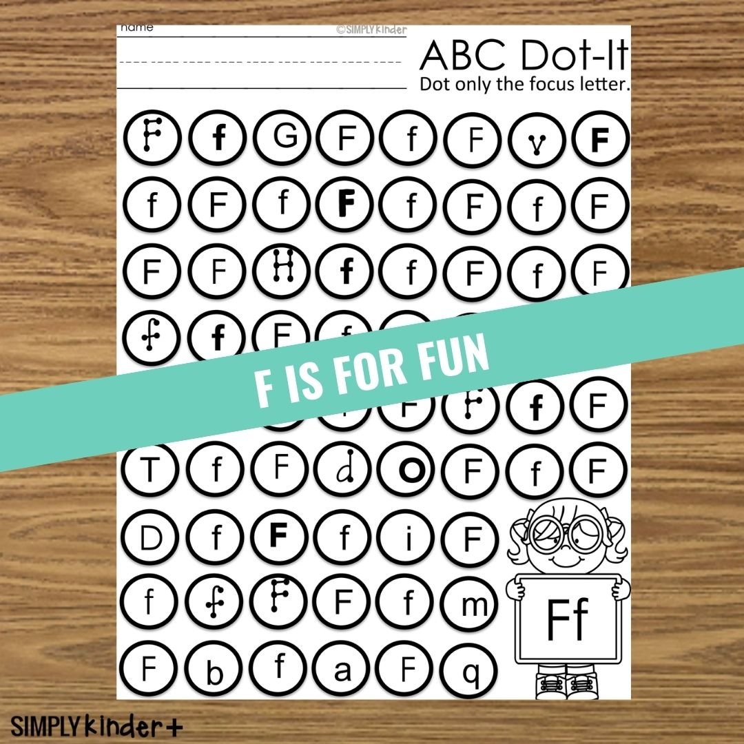 Letter F Dot It - Simply Kinder + Printable Membership