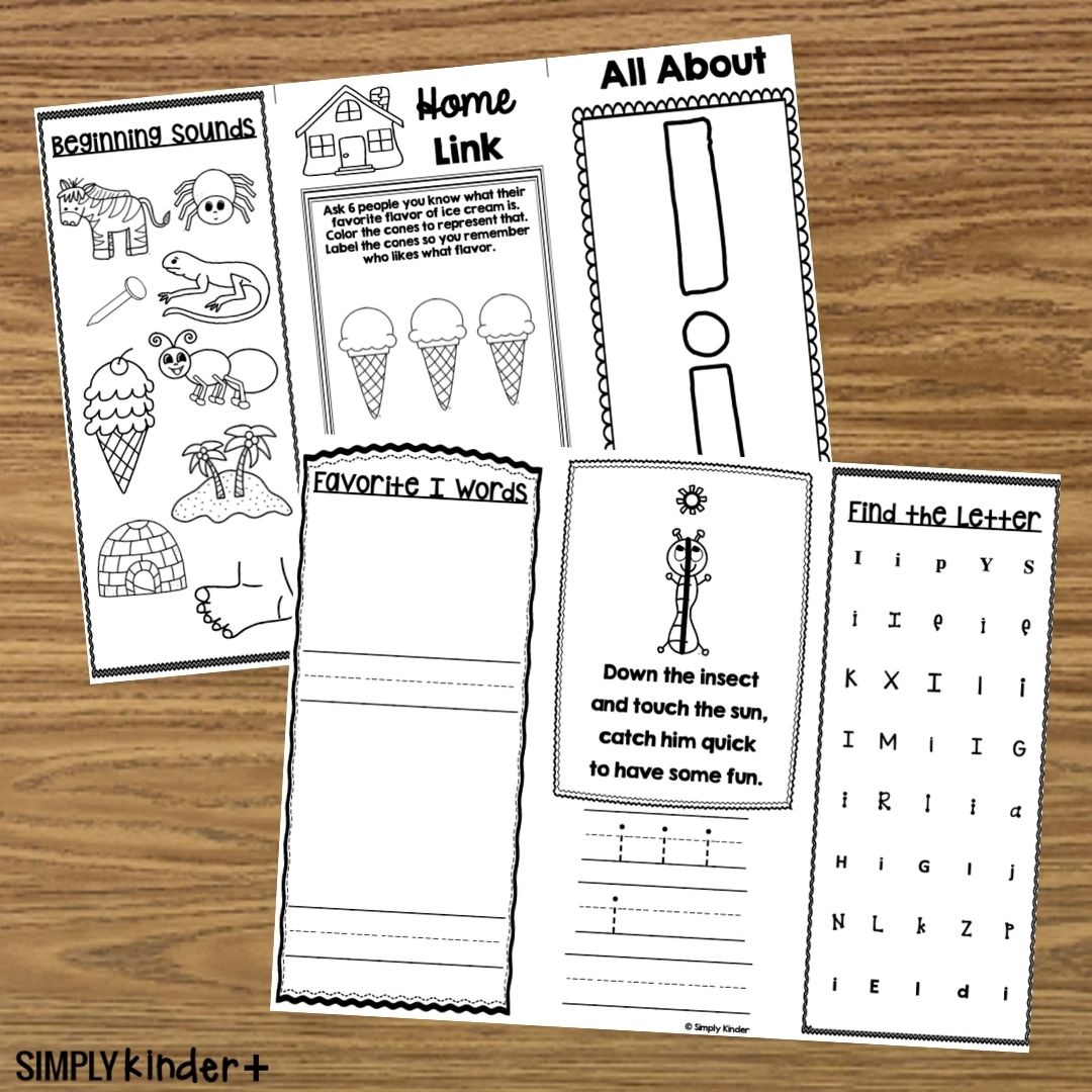 Letter I Alphabet Brochures - Simply Kinder + Printable Membership