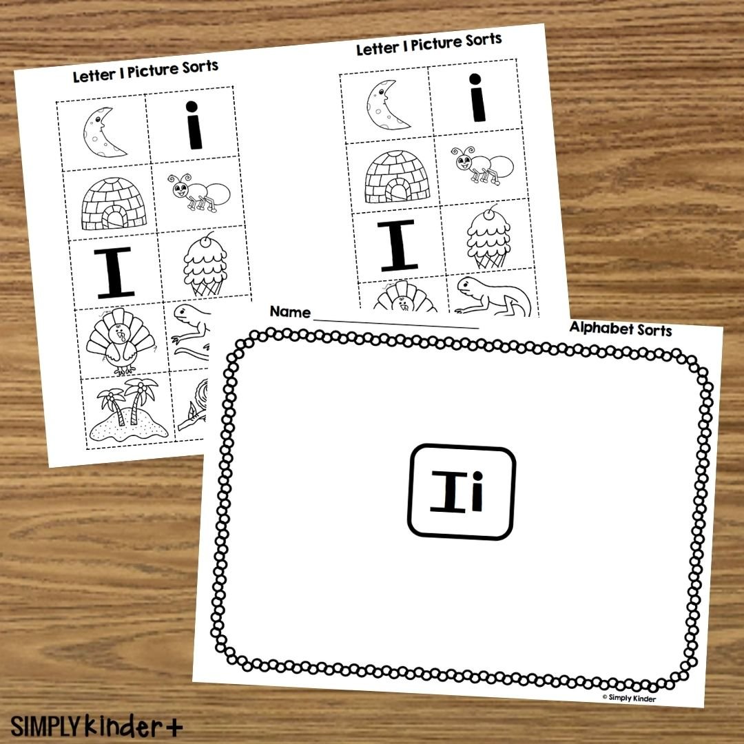 Letter I Alphabet Sort - Simply Kinder + Printable Membership