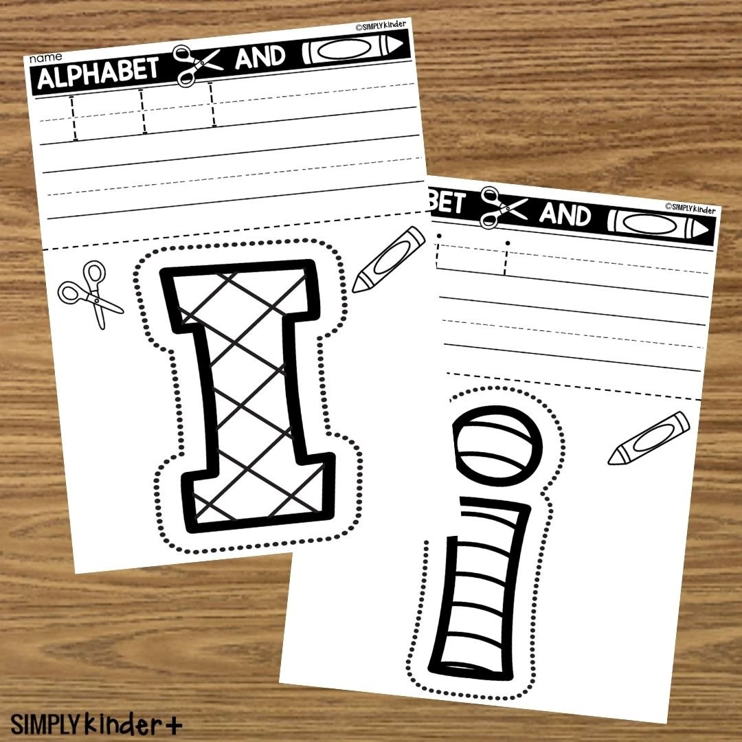 Letter I Cut and Color - Simply Kinder + Printable Membership