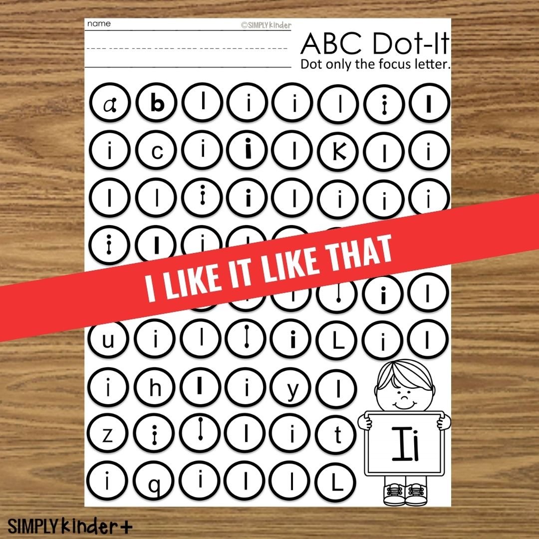 Letter I Dot It - Simply Kinder + Printable Membership