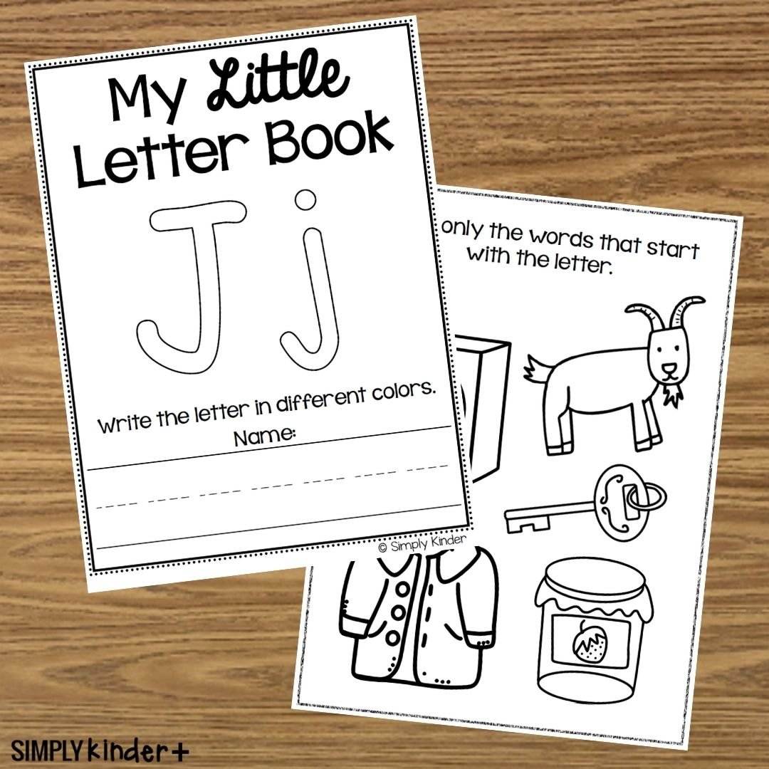 Letter J Little Letter Books - Simply Kinder + Printable Membership