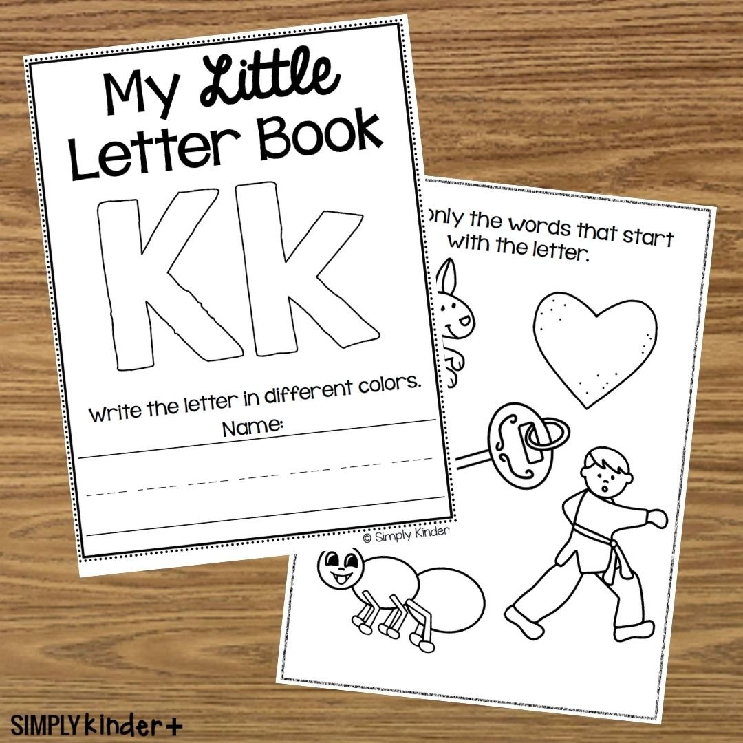Letter K Little Letter Books - Simply Kinder + Printable Membership