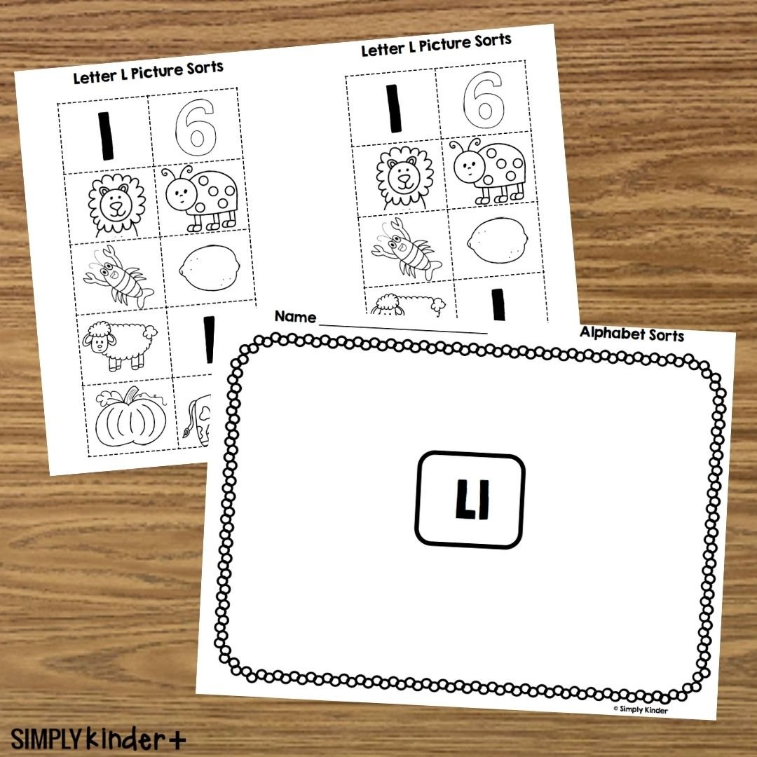 Letter L Alphabet Sort - Simply Kinder + Printable Membership