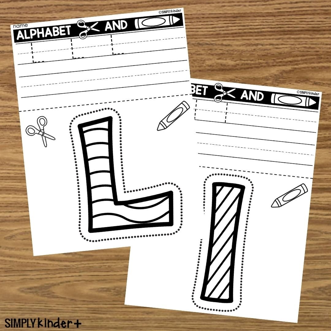 Letter L Cut and Color - Simply Kinder + Printable Membership