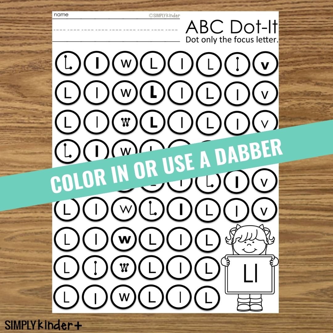 Letter L Dot It - Simply Kinder + Printable Membership