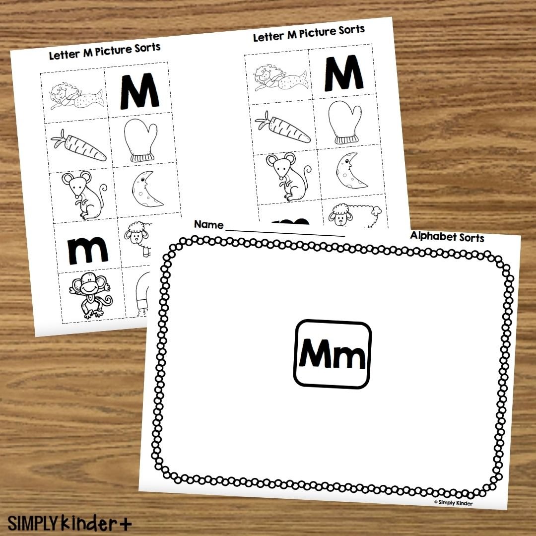 Letter M Alphabet Sort - Simply Kinder + Printable Membership