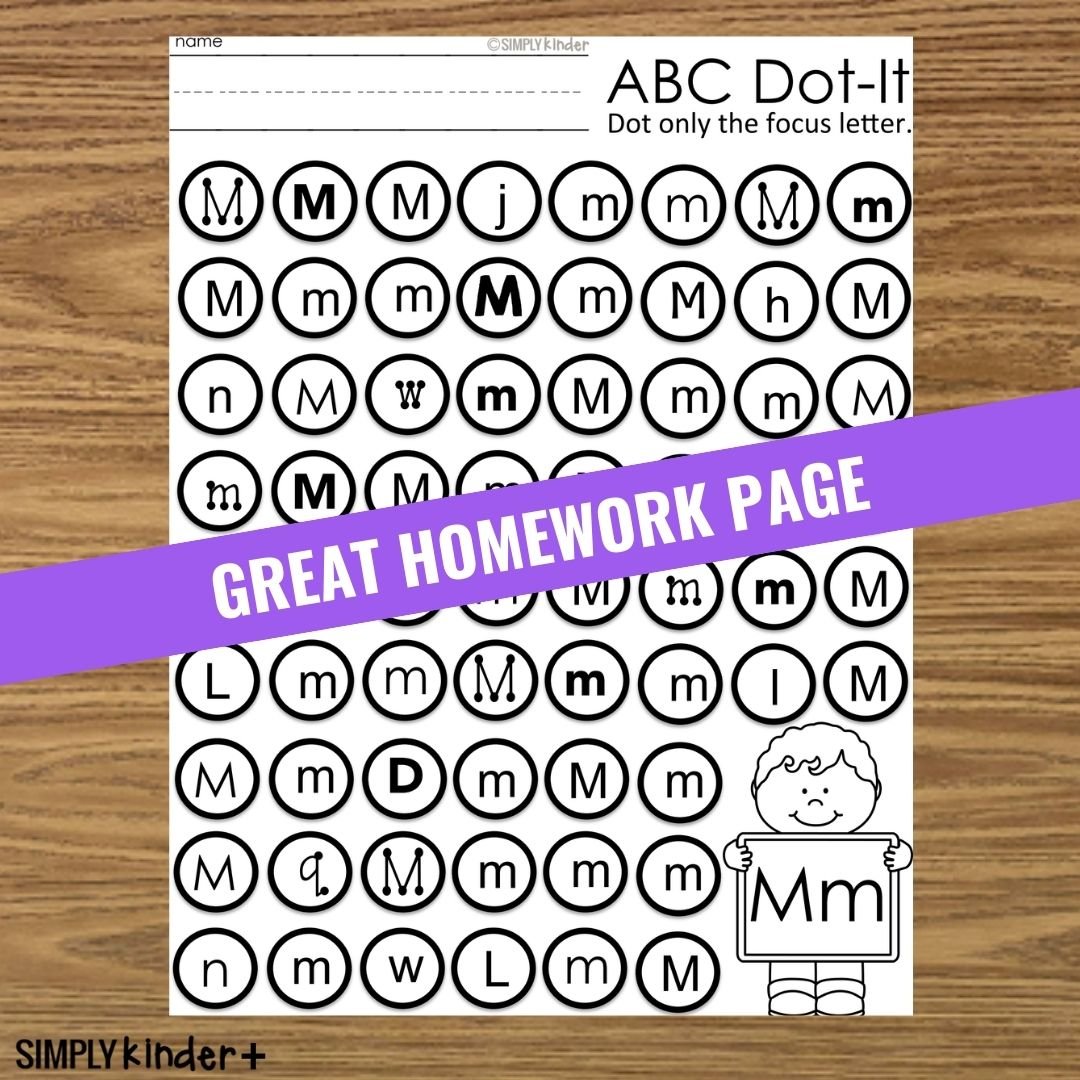 Letter M Dot It - Simply Kinder + Printable Membership