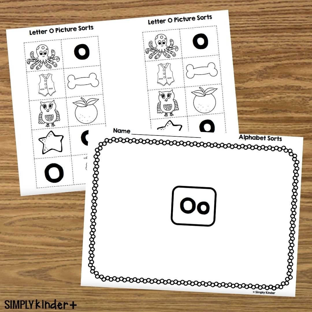Letter O Alphabet Sort - Simply Kinder + Printable Membership