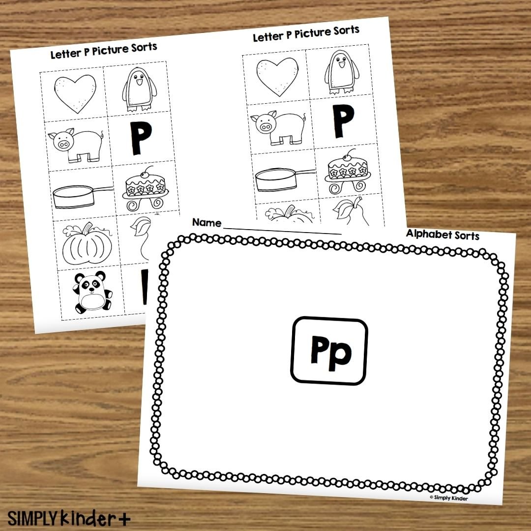 Letter P Alphabet Sort - Simply Kinder Plus