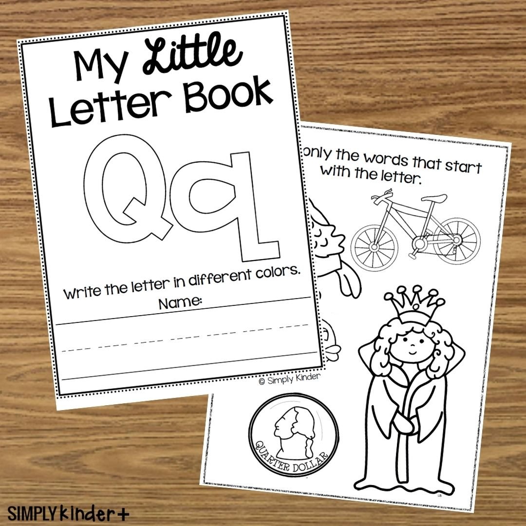 Letter Q Little Letter Books - Simply Kinder + Printable Membership