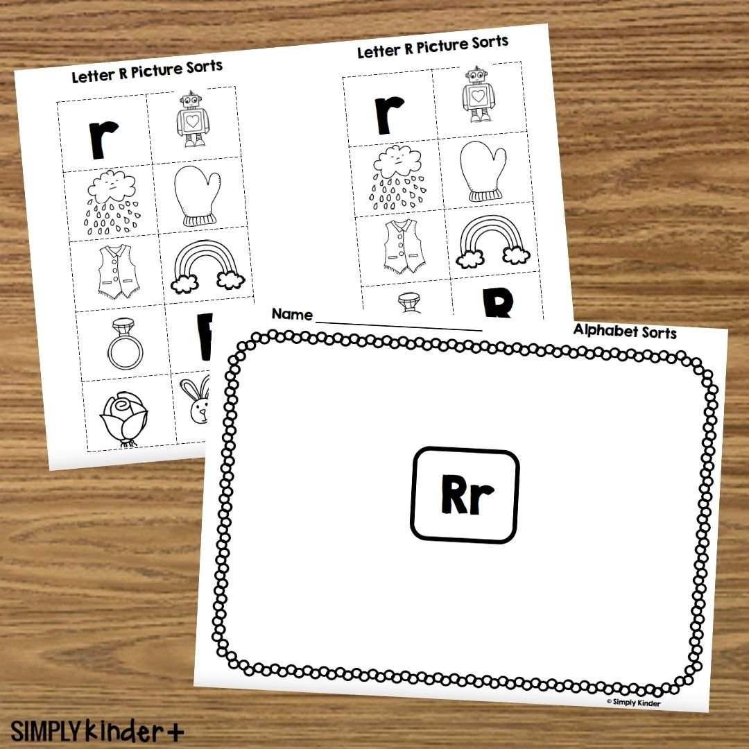 Letter R Alphabet Sort - Simply Kinder + Printable Membership