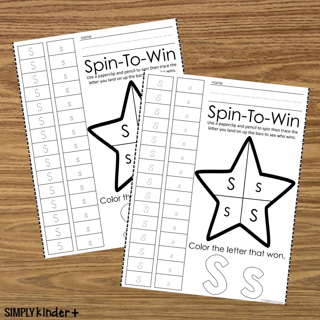 Letter S Spin To Win - Simply Kinder Plus