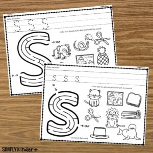 Letter S Alphabet Mazes - Simply Kinder + Printable Membership