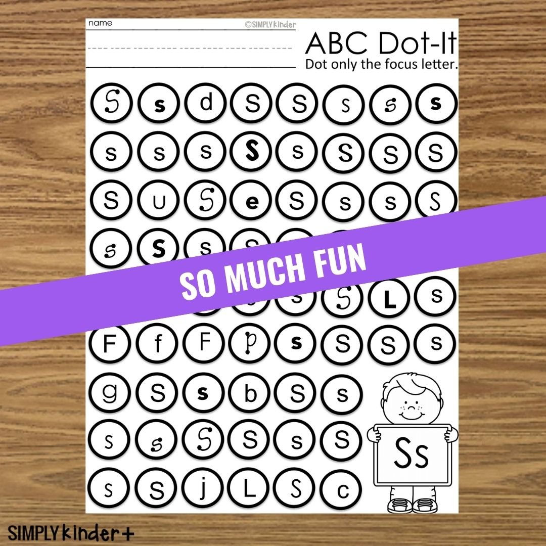 Letter S Dot It - Simply Kinder Plus