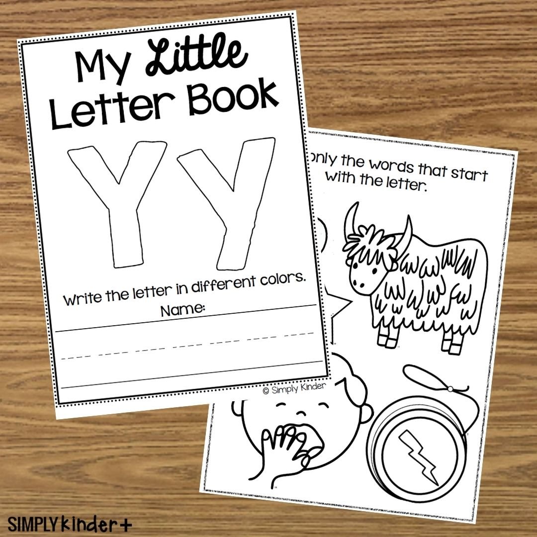 Letter Y Little Letter Books - Simply Kinder + Printable Membership