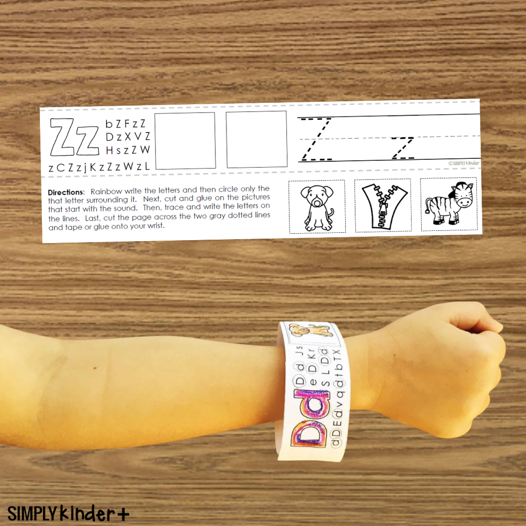 Letter Z Alphabet Bracelet - Simply Kinder Plus
