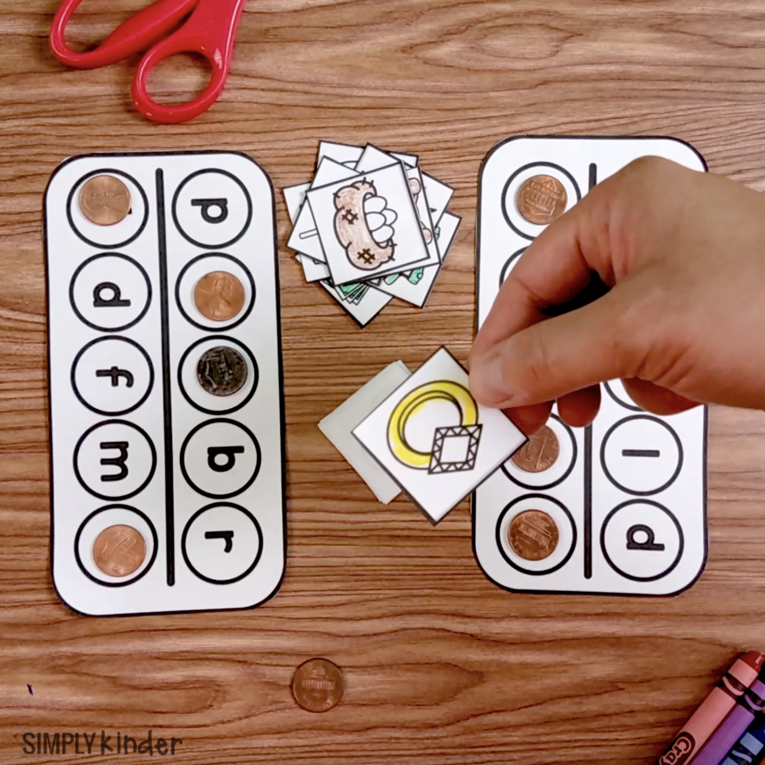 Watercolor Initial Sound Send Home Center - Simply Kinder + Printable ...